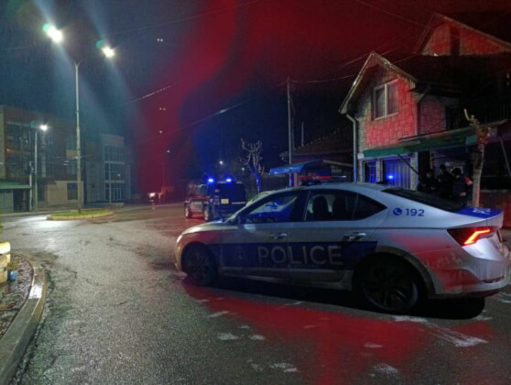 Scene After Midnight in Zvecan: Large Police Presence Secures Explosion ...