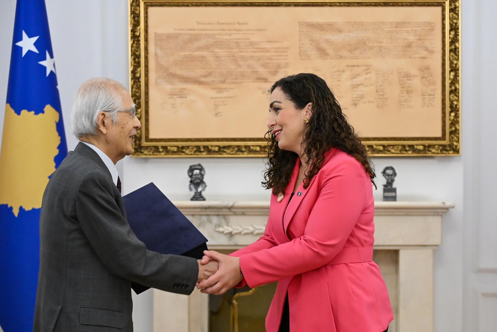 President Osmani Meets Former ICJ President Hisashi Owada in Prishtina ...