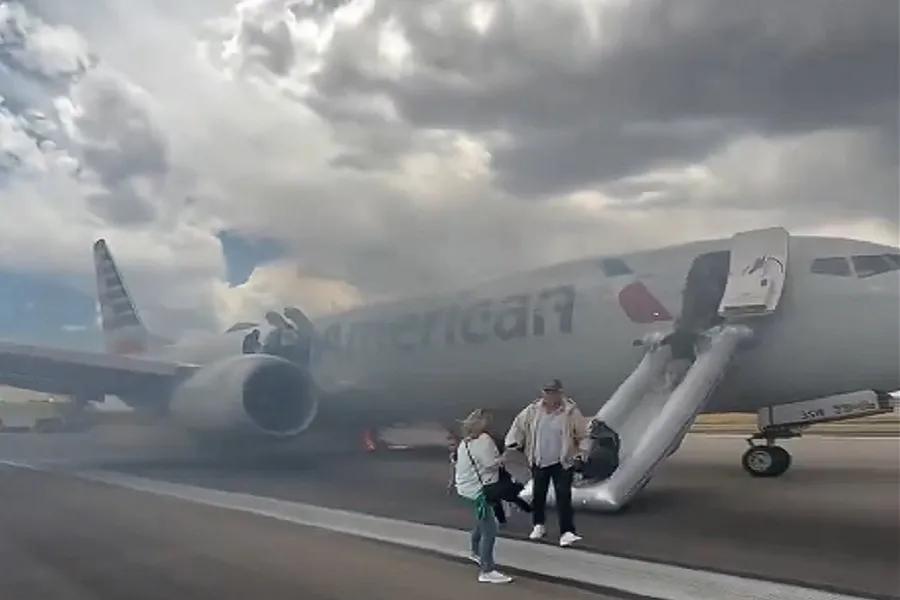 American Airlines Plane Catches Fire After Aborting Takeoff - Rks News