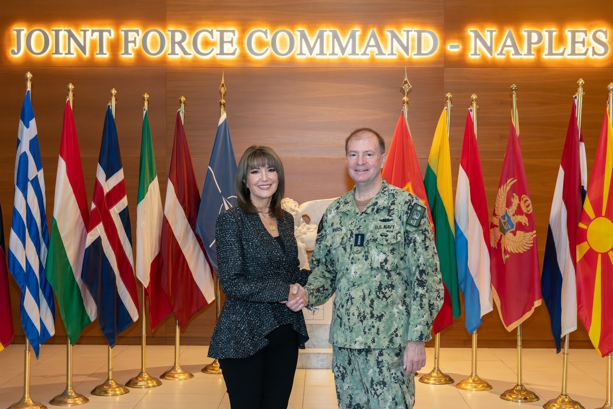 Former President Jahjaga Visits NATO’s Joint Forces Command in Naples ...