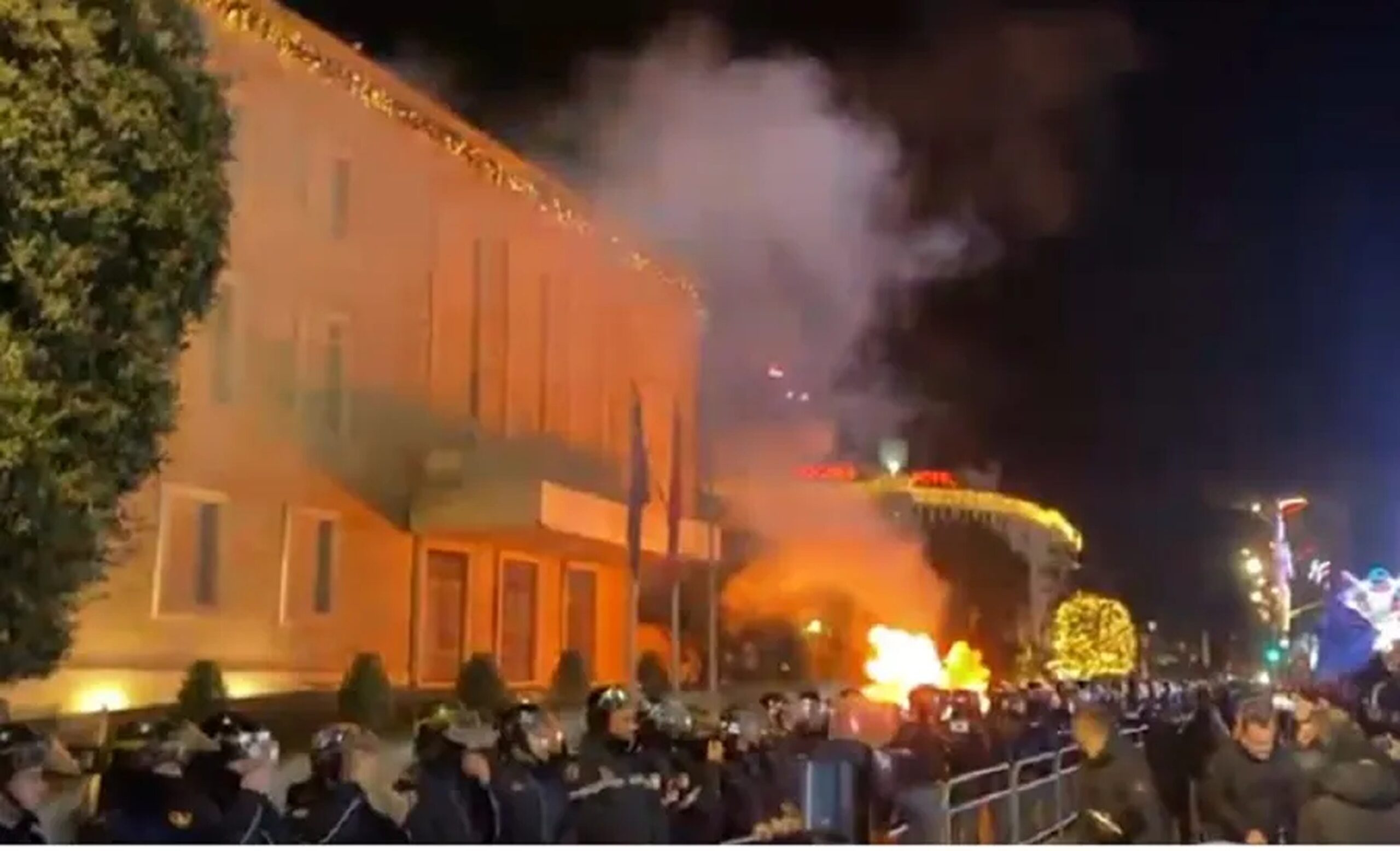 Protest in Tirana – Two Police Officers, One Photographer, and One ...